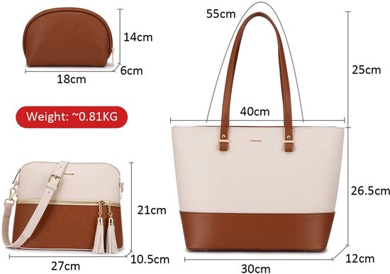 LOVEVOOK Handtas Dames Shopper Schoudertas Blauwe Crossbody Tas Dames ...