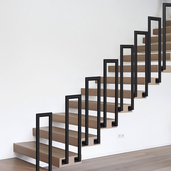 U-vorm Elliptische Buis Zijdelingse montage Leuning 75cm Ijzer Leuning ...