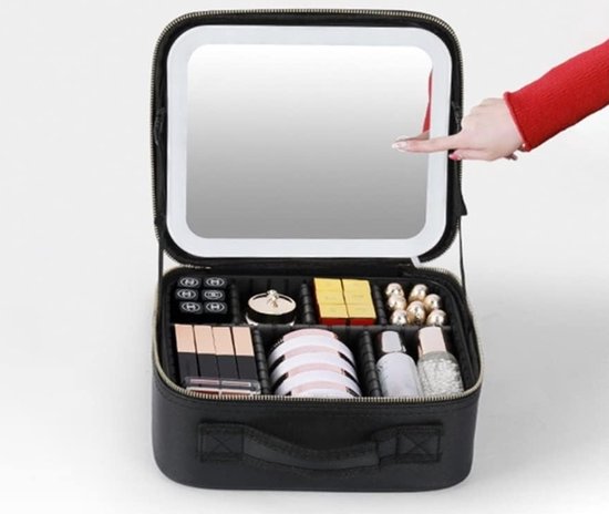 Illinara - Make-up Koffer met Verlichte LED Spiegel - Touchscreen ...