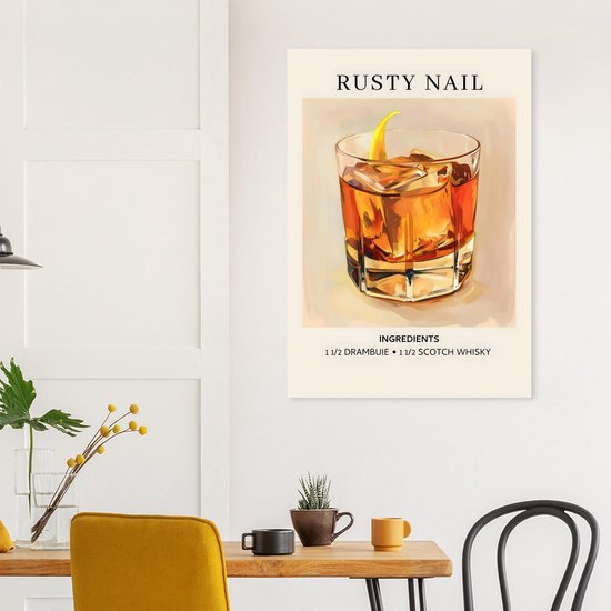 Rusty Nail cocktail - Ingredients poster 70x100 cm | bol