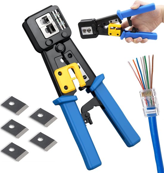 Professionele UTP Tang / Netwerk Krimptang Met Ratel Voor RJ45 ...