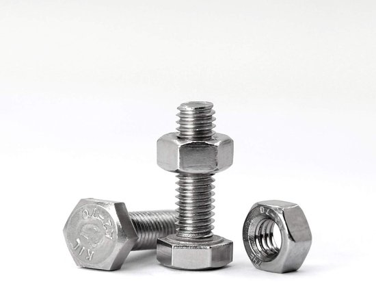 Roestvrijstalen Zeskantbouten en Moeren Set - 80 stuks M5 * 10mm - Machine Schroeven -... | bol