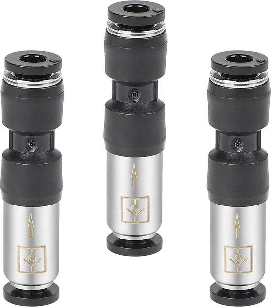 3 x Pneumatic Check Valve 4mm - Compressed Air Connectors - Disposable ...