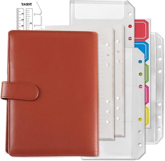 - Hervulbaar A6 Notebook Set | PU Binder Cover + 180 pagina's gevoerd ...