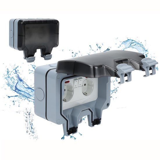 Buitenstopcontact dubbel stopcontact - wandstopcontact buiten ...