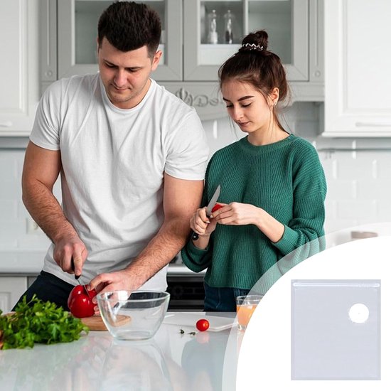 Chstarina Vacumeerzakken Set van 3, Herbruikbaar, Luchtdicht met Clips ...