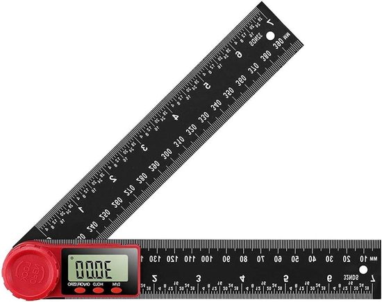 Allecto Premium - Digitale Hoekzoeker 200mm/7" met Liniaal en ...
