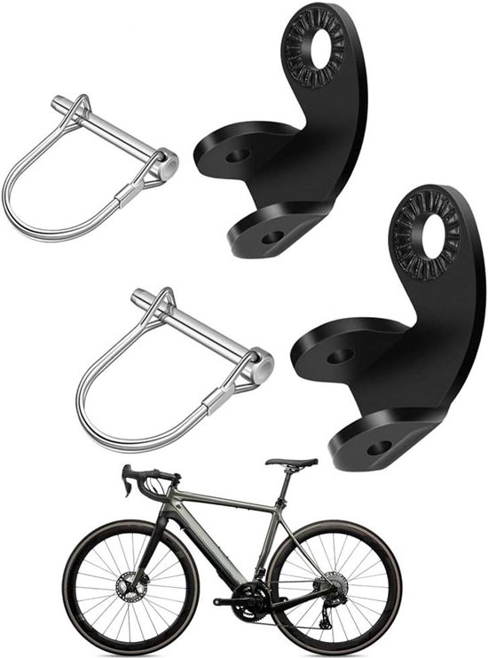 Fietskar koppeling set - Fiets trekhaak zwart met veiligheidspin ...