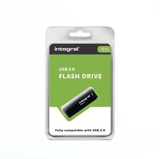 Integral USB stick 3.0 Black, 1 TB, zwart | bol