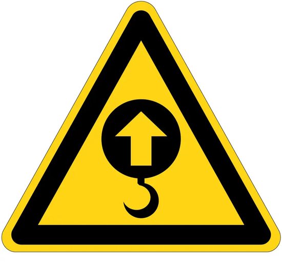 Hijspunt waarschuwingsbord - Dibond - 15 cm | bol