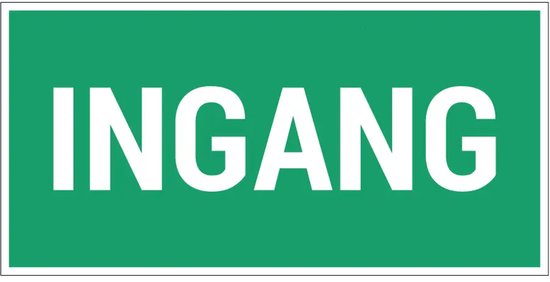 Ingang nooduitgang bord - Dibond - 30 x 15 cm | bol