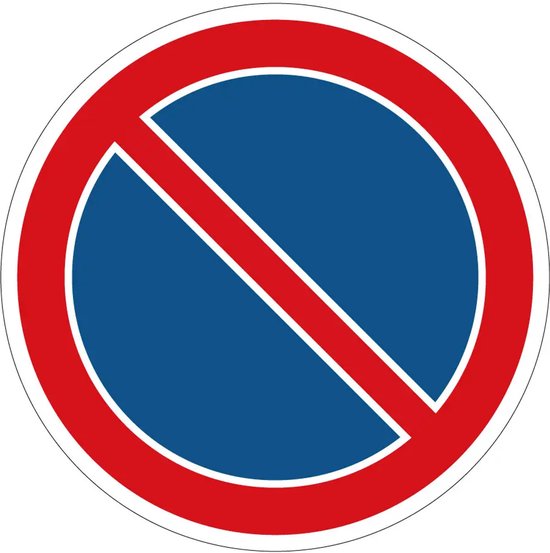 Niet parkeren sticker - E1 - 20 cm | bol