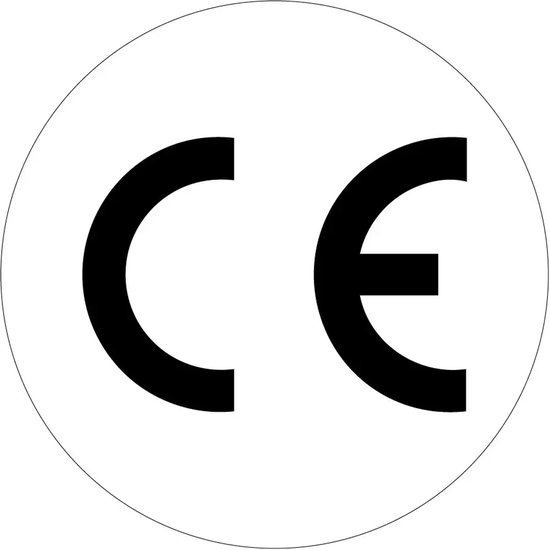 CE stickers op vel - wit zwart - 3 cm - 20 stickers per vel | bol