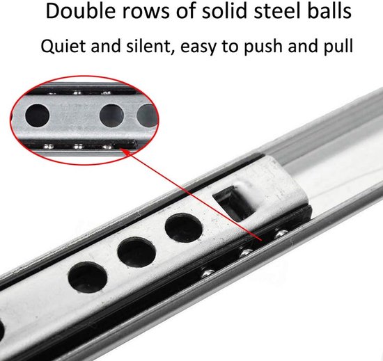 10 X 13 inch Heavy Duty 17mm Drawer Runners - Slide Slides - Ball ...