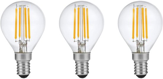 SPL E14 LED Lamp 4W Dimbaar - CRI 90 - Extra Warm Wit - 2200K - LED Filament Globe G45... | bol