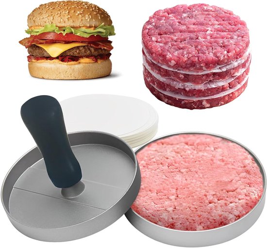 Inovra Plus - Hamburgerpers met 100 vellen waspapier, 115 cm ...