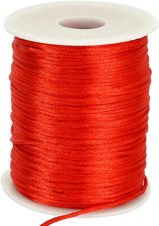 2mm x 100 Yards Rood Nylon Koord Satijn String Voor Armband Sieraden ...