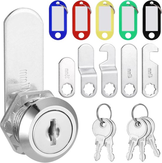 Veiligheid brievenbus slot Cam Lock - 16mm - Set van 5 slotplaten en ...