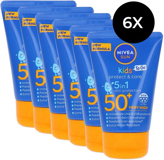 Nivea Kids 5 in 1 Sunscreen SPF 50+ - 6 x 50 ml | bol