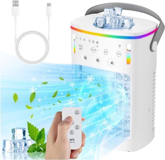 4-in-1 Mobiele Airco Zonder Afvoerslang – Met Afstandsbediening ...