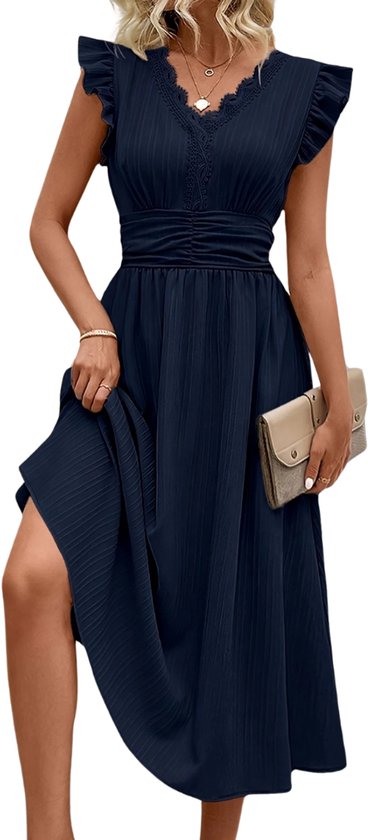 Livano Zomerjurk Dames - Zomerjurken - Volwassen - Jurk - Ibiza Stijl ...