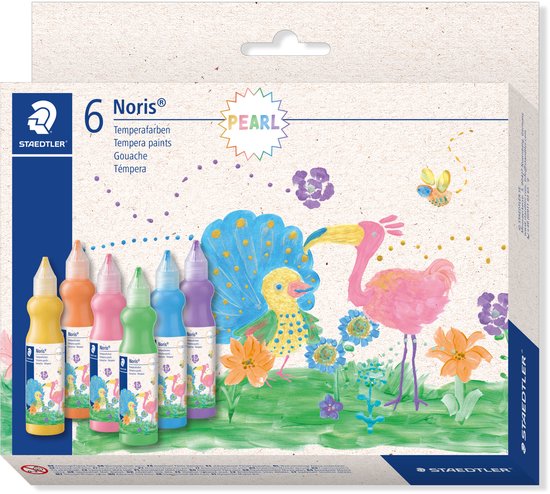 STAEDTLER - Tempera verf - kartonnen doos met 6 flessen - 6 metallic ...