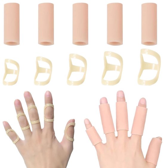 Allecto Plus - Set van 10 vinger spalkjes voor klein en ringvinger ...