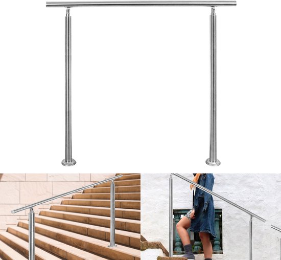 Leuning Roestvrij stalen leuning Trapleuning Voor binnen buiten balkon ...