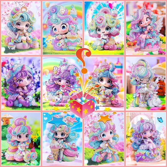 JGS Premium - Diamond Painting Kit met Frame - DIY Mystery Blind Boxes ...