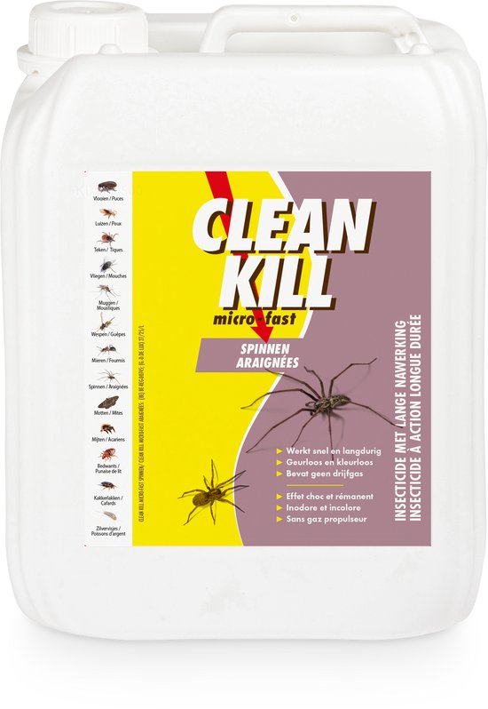 Clean Kill Micro-Fast Spinnen - Insecticide Spray - 2,5 L | bol