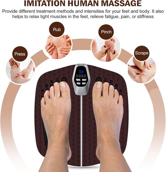Voetmassage apparaat - Neuropathie voeten massage - Tens apparaat - 8 ...