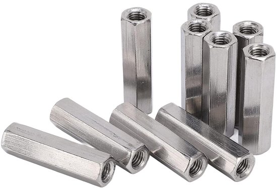 Hex Socket Moeren Set - 10 Stuks M8 Verbinding Moer Roestvrij Staal ...