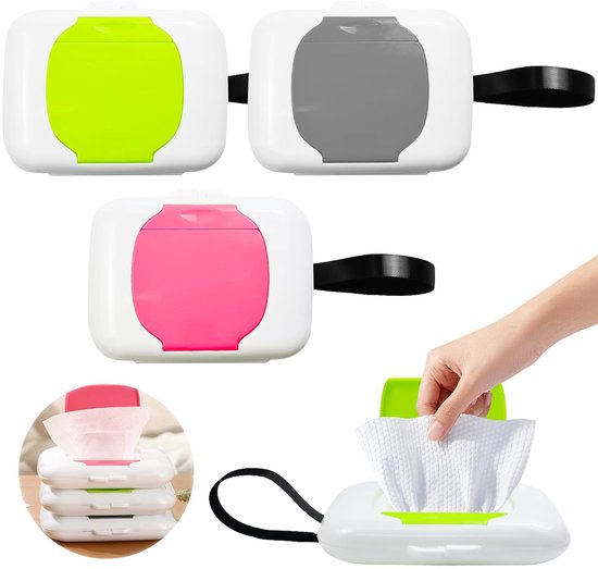 3 stuks vochtige doekjes doos voor baby's, herbruikbare vochtige ...