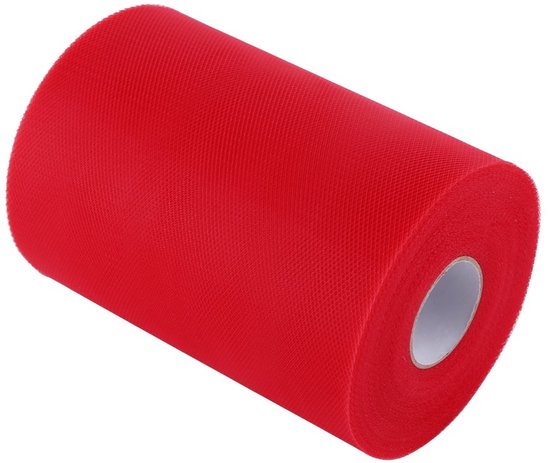 Tule Roll - DIY Bruiloft Decoratie - 100 Yards - Rood - 15 cm | bol