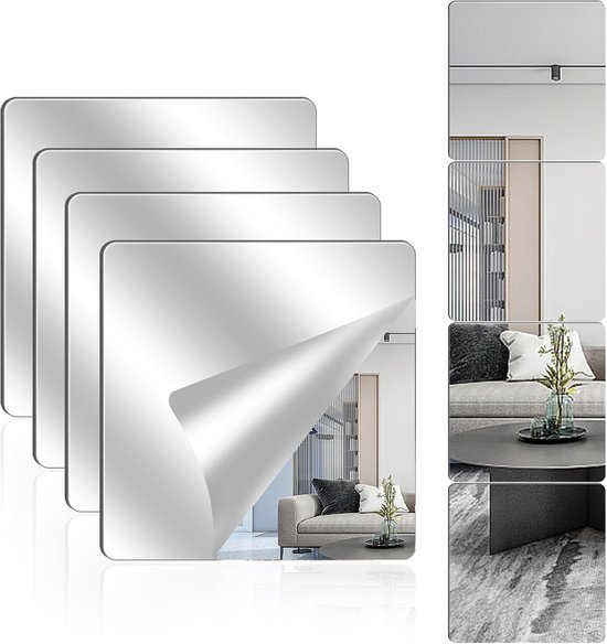 Spiegel Sticker Set - Wandspiegel - Plakspiegels - Spiegelsticker ...