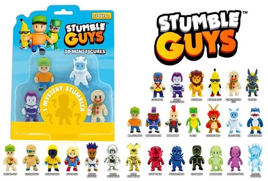 Just toys Stumble Guys 3D Actiefiguren 5 pack - Videogame - Collectible ...