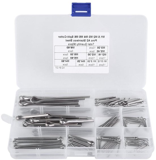 Allecto Plus - Splitpennen Assortiment 90 stuks met opbergdoos - 11 ...