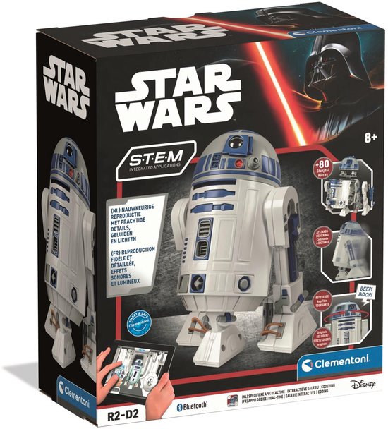 Clementoni - Star Wars R2D2 - Programmeerbare bouwset met 80 onderdelen ...
