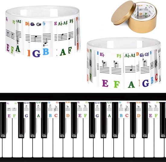 Detachable Piano Keyboard Sheet Music Labels - 88 Keys Piano Keys ...