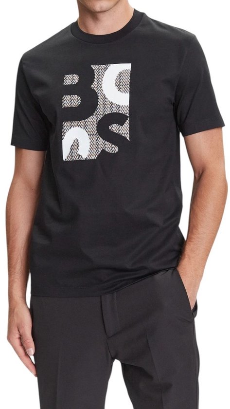 Boss Heren T-Shirt Zwart 50543901/001 H-Thompson | bol