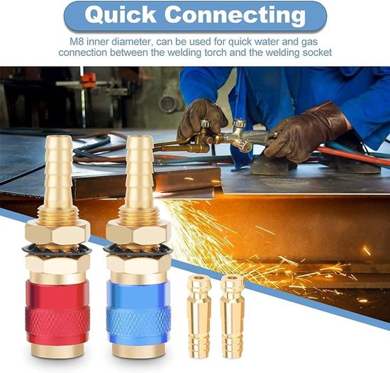 JGS Premium - Quick Release Kit voor Tig Lassen - 2-Delige 8mm ...