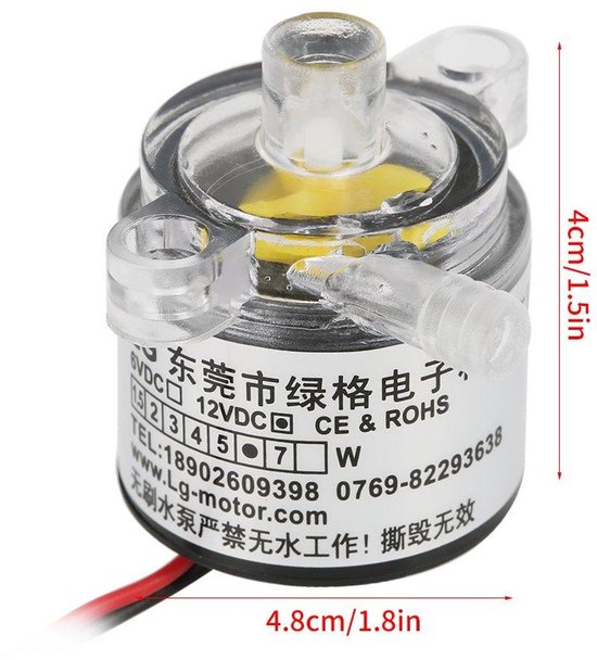 JGS Premium - 12 Volt Mini Waterpomp voor Aquarium en Vijver - Laag ...
