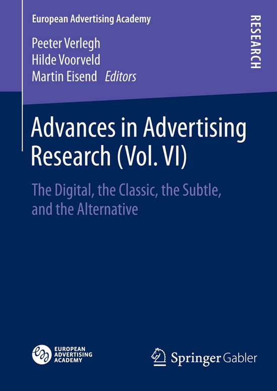 Advances in Advertising Research Vol VI | 9783658105570 | Peeter ...