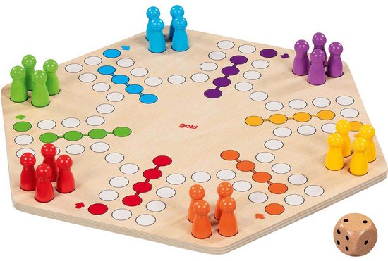 Goki Houten Ludo Spel 6 Spelers | Games | bol