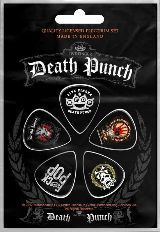 Five Finger Death Punch - Logos Plectrum - Set van 5 - Multicolours | bol