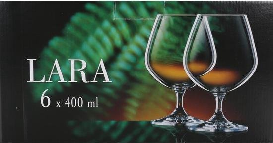 Set van 6 Cognacglazen KRISTAL - 400ml - Europese productie Lara Crystalex | bol