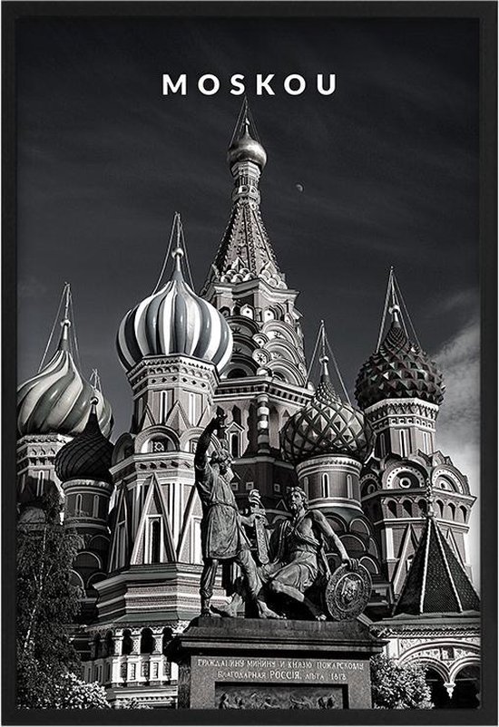 MINUSTO Poster - Moskou - 59.4 X 42 Cm - Wit | bol.com