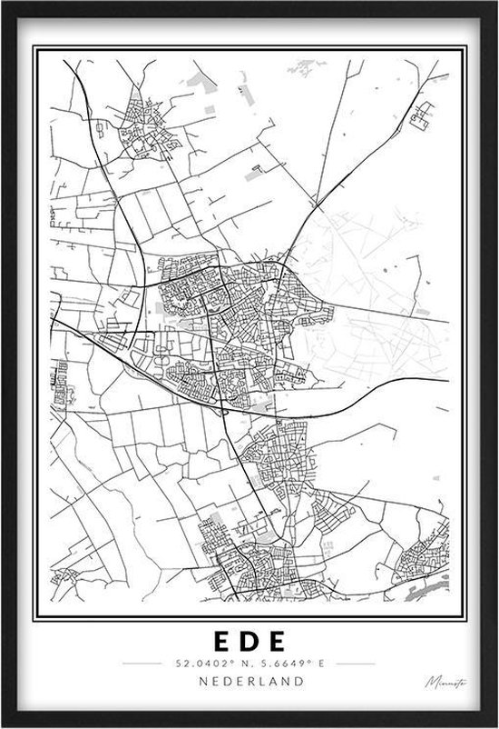 MINUSTO Poster - Stad Ede - 59.4 X 42 Cm - Wit | bol