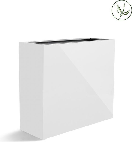 1 stuk(s) | Plantenbak Amsterdam Rechthoek L (95x34x90) glanzend wit ...