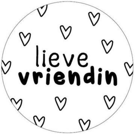 Cadeausticker 25 stuks Lieve Vriendin - Sluitsticker - Traktatiesticker ...